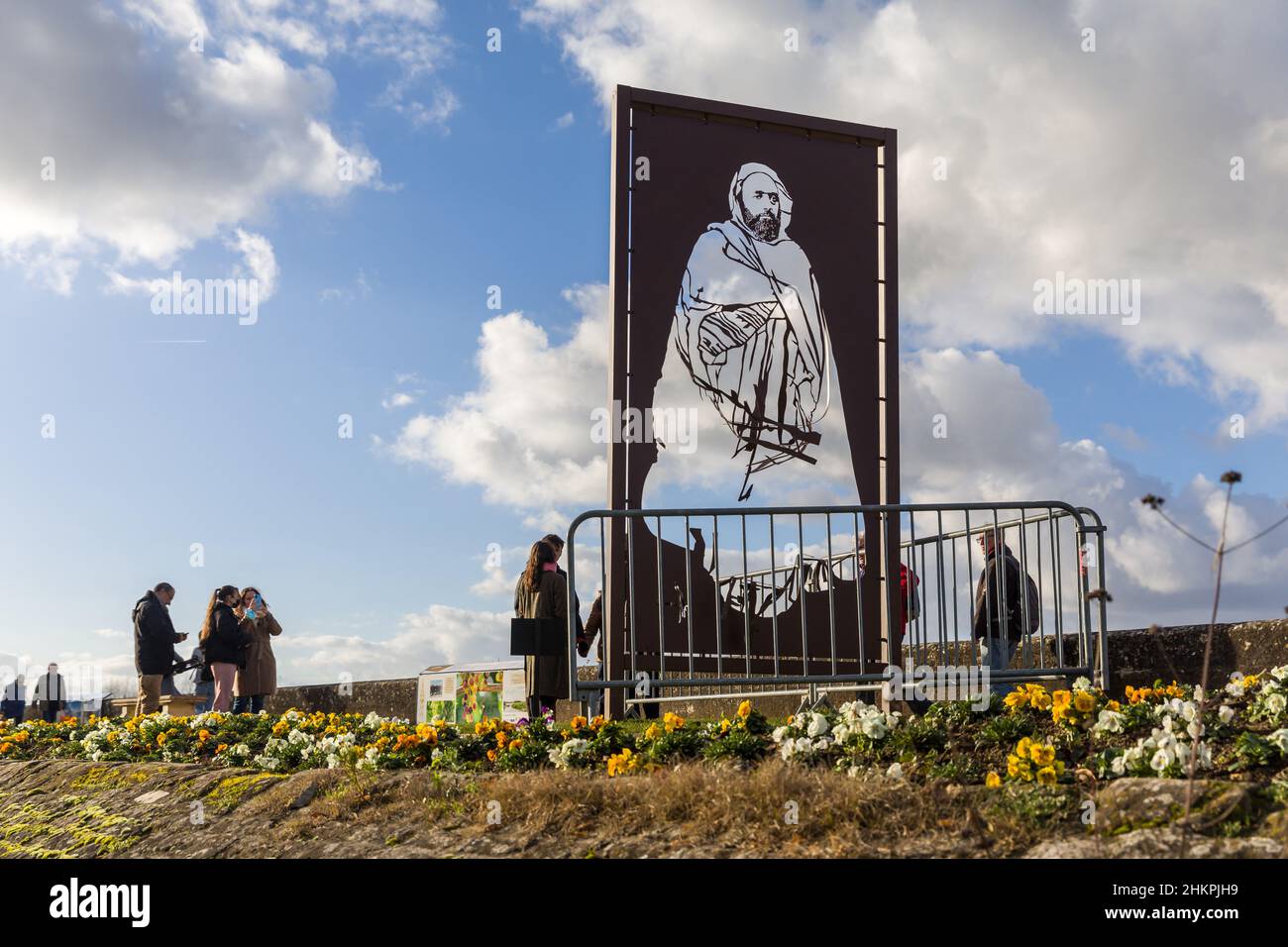 The sculpture in tribute to Algerian national hero Emir Abdelkader, created by artist Michel ...