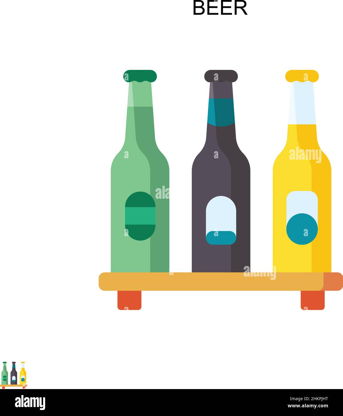 Beer Simple vector icon. Illustration symbol design template for web ...