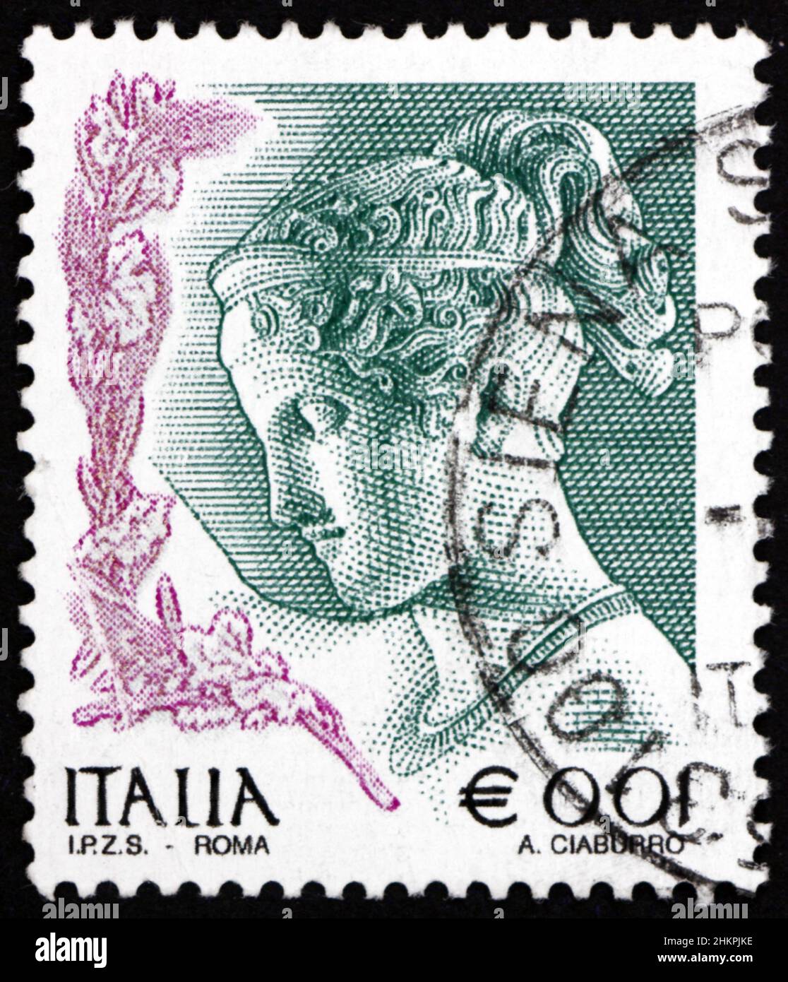 ITALY - CIRCA 2002: a stamp printed in Italy shows Hebe, sculpture by ...