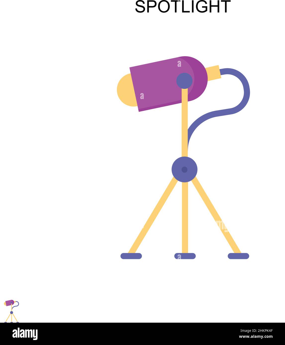 Spotlight Simple vector icon. Illustration symbol design template for ...