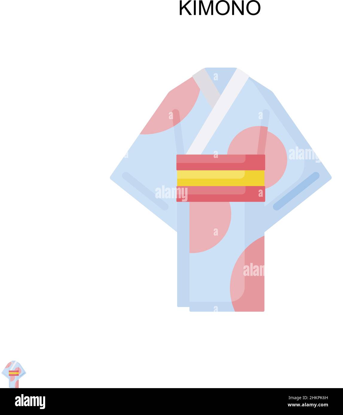 Kimono Simple vector icon. Illustration symbol design template for web ...