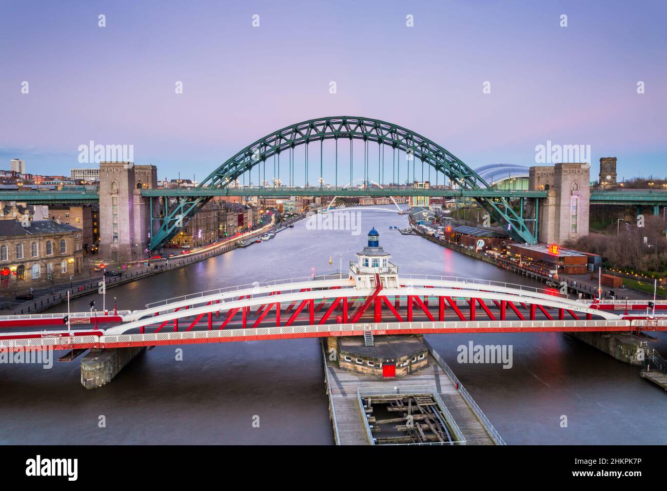 The city of Newcastle uponTyne and Gateshead River Tyne bridges, North ...