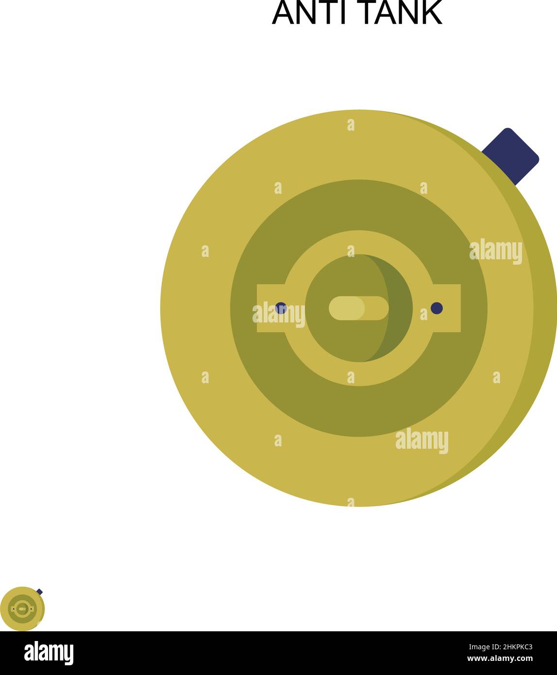 Anti tank Simple vector icon. Illustration symbol design template for ...