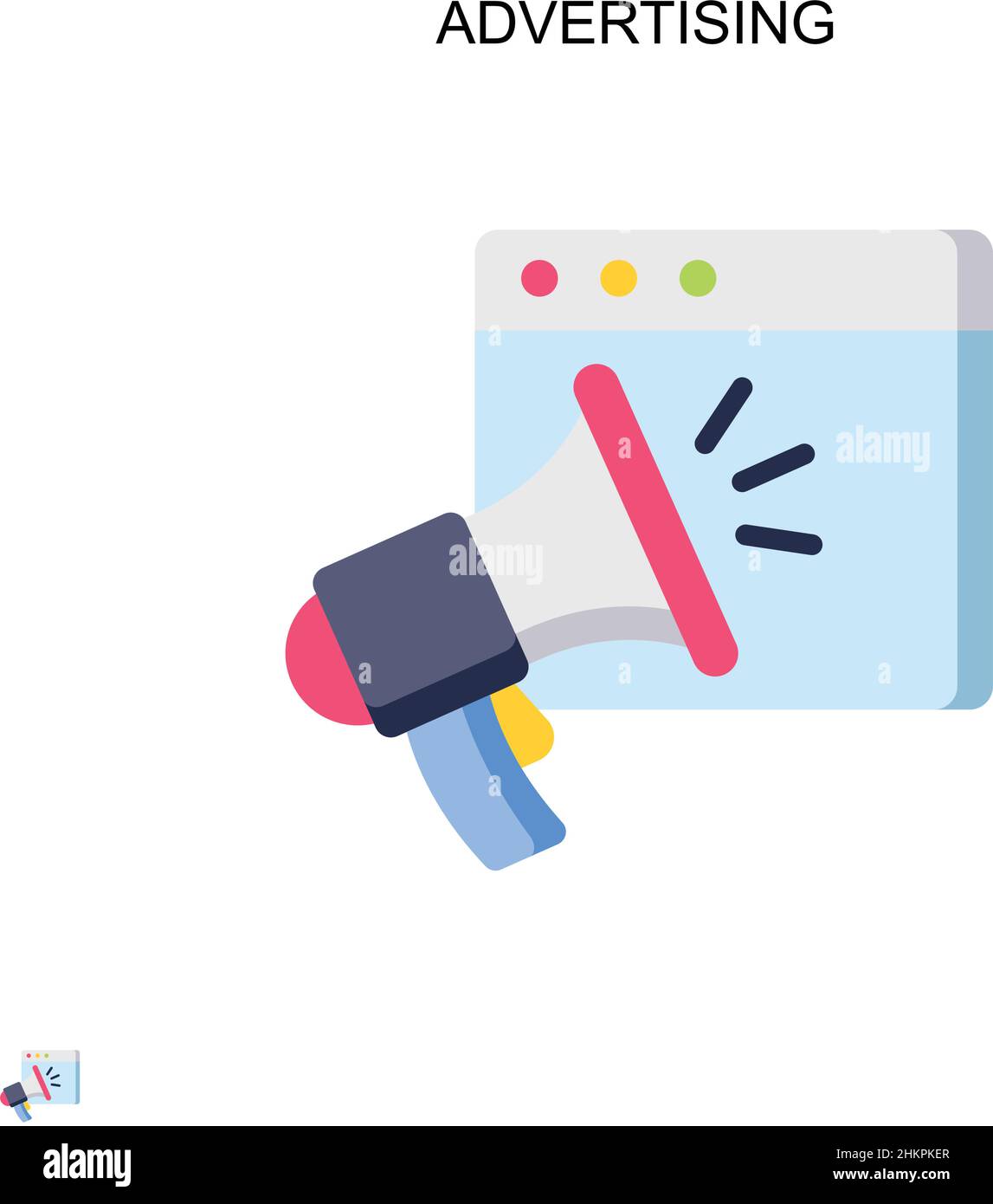 Advertising Simple vector icon. Illustration symbol design template for ...