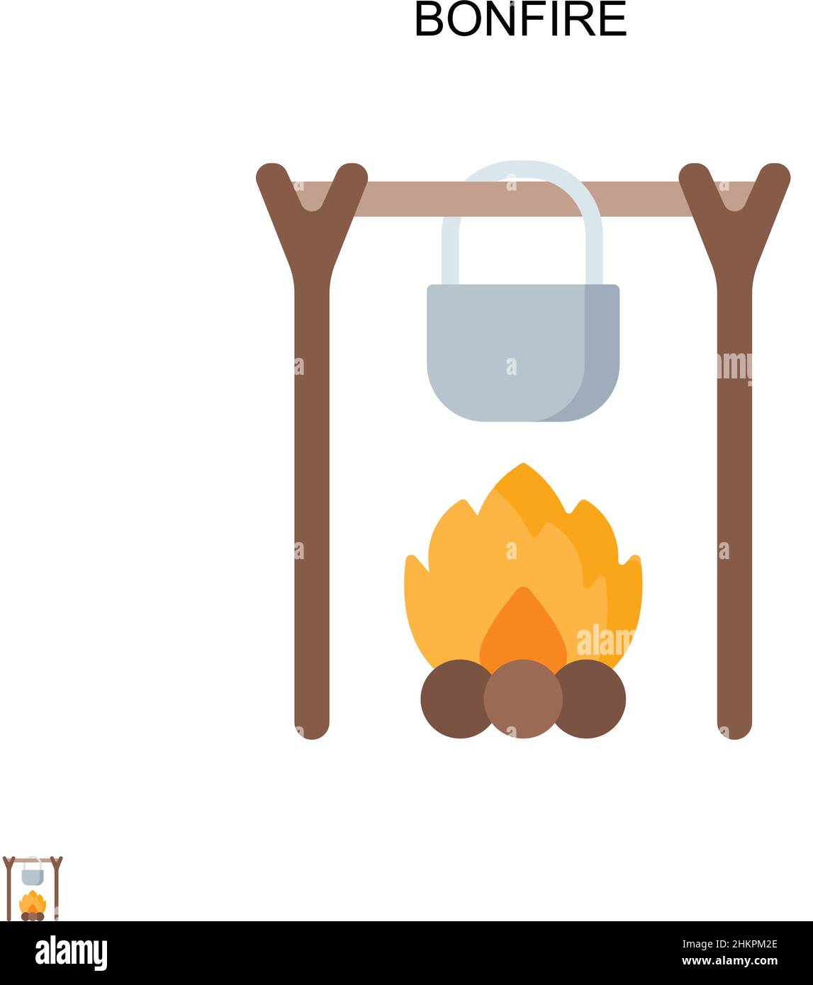 Bonfire Simple vector icon. Illustration symbol design template for web ...
