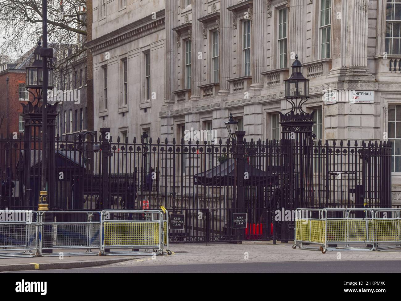 Downing Street exterior daytime view, London, UK 18 January 2022 Stock ...