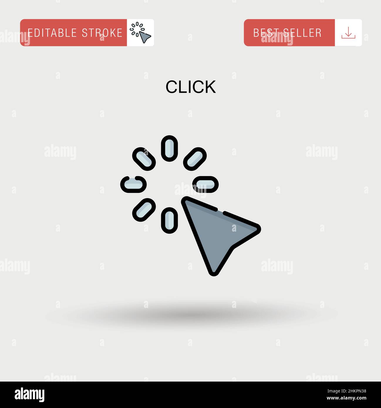 Click Simple vector icon Stock Vector Image & Art - Alamy