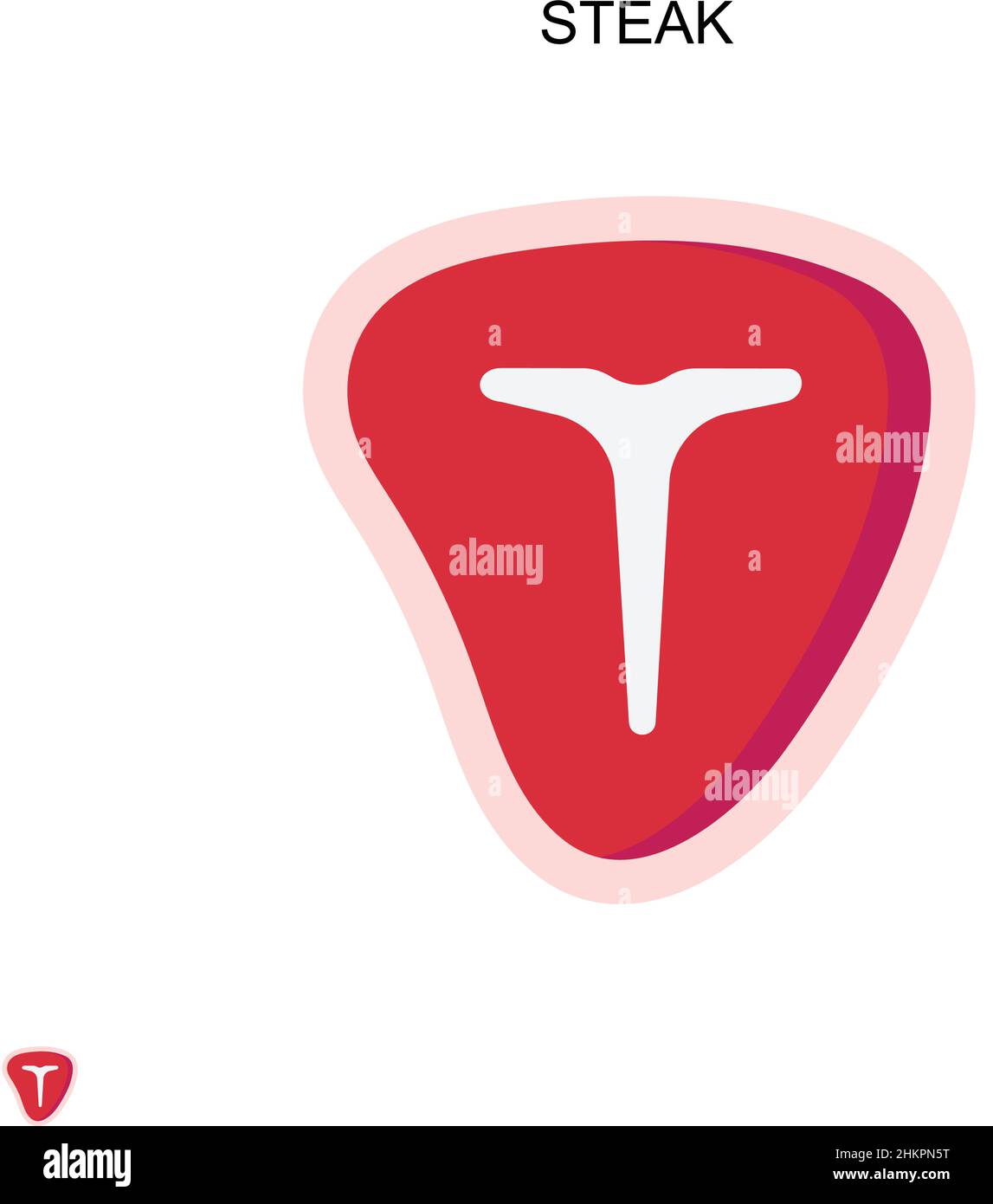 Steak Simple vector icon. Illustration symbol design template for web ...