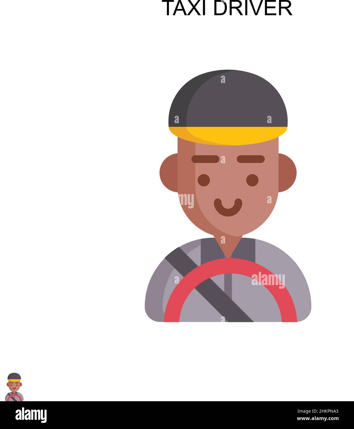 Taxi driver Simple vector icon. Illustration symbol design template for ...