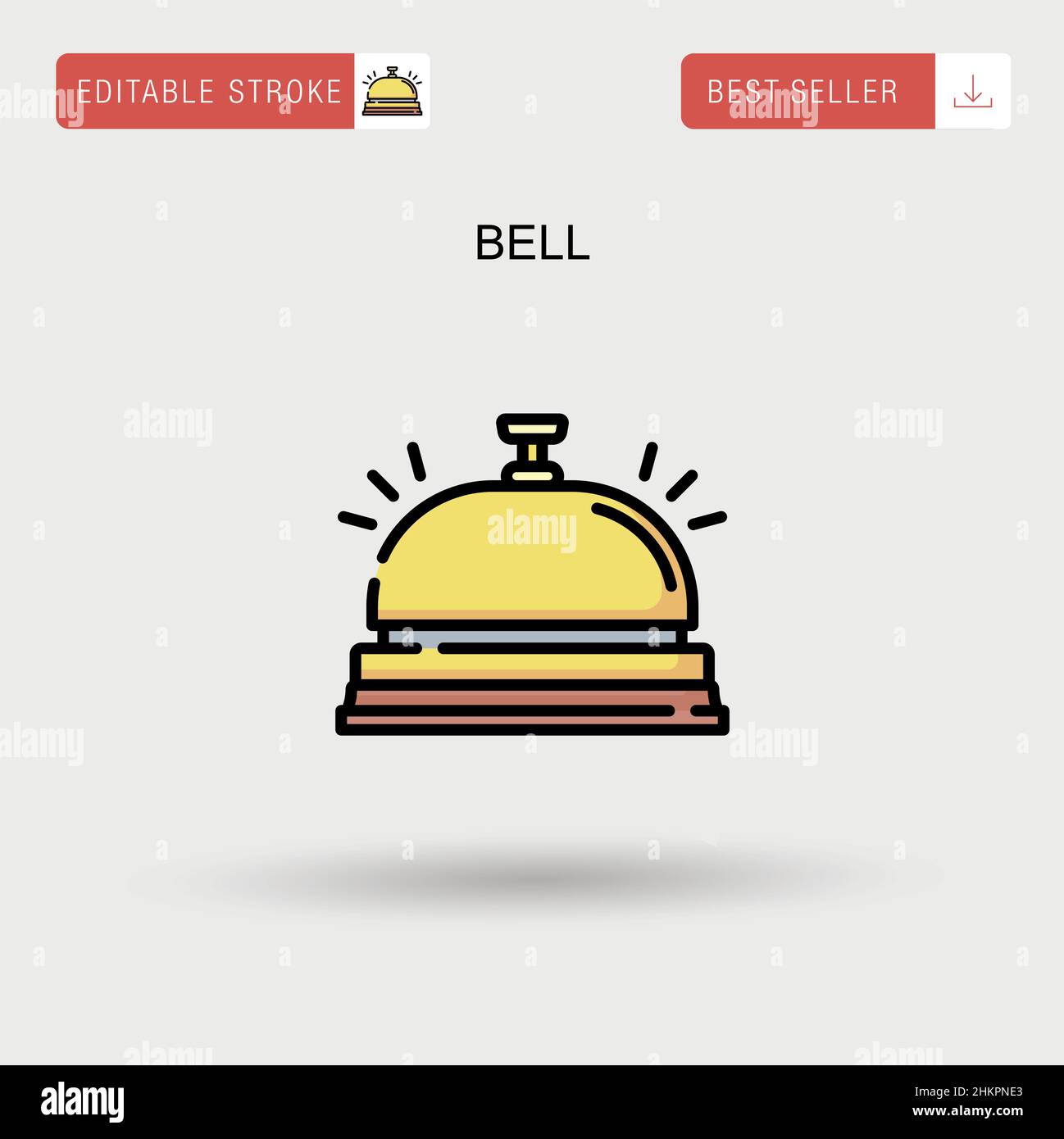 Bell Simple vector icon Stock Vector Image & Art - Alamy