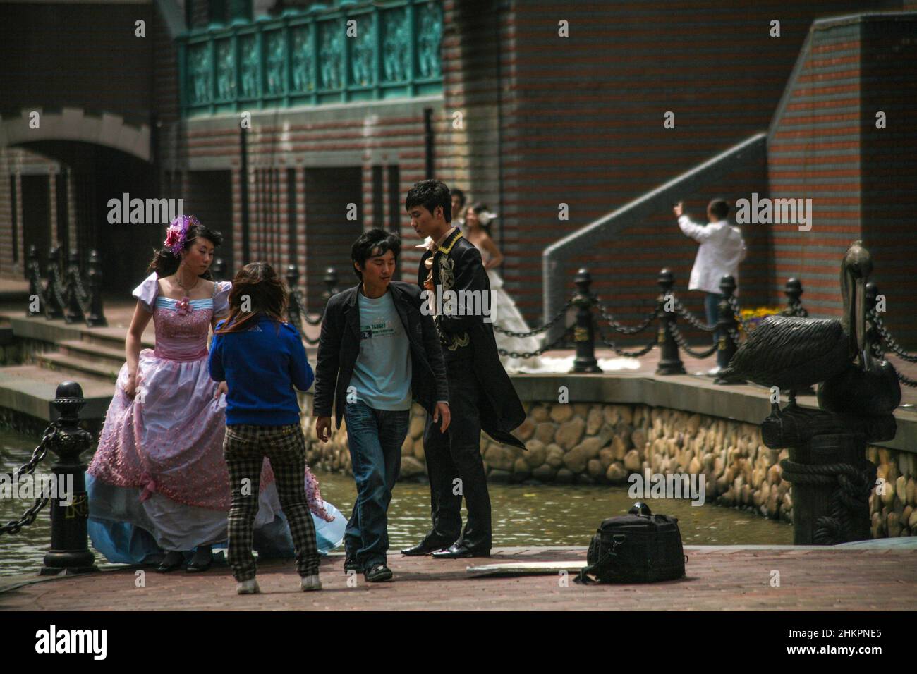 On the outskirts of Songjiang, in the New City, Thames Town, one of the ...