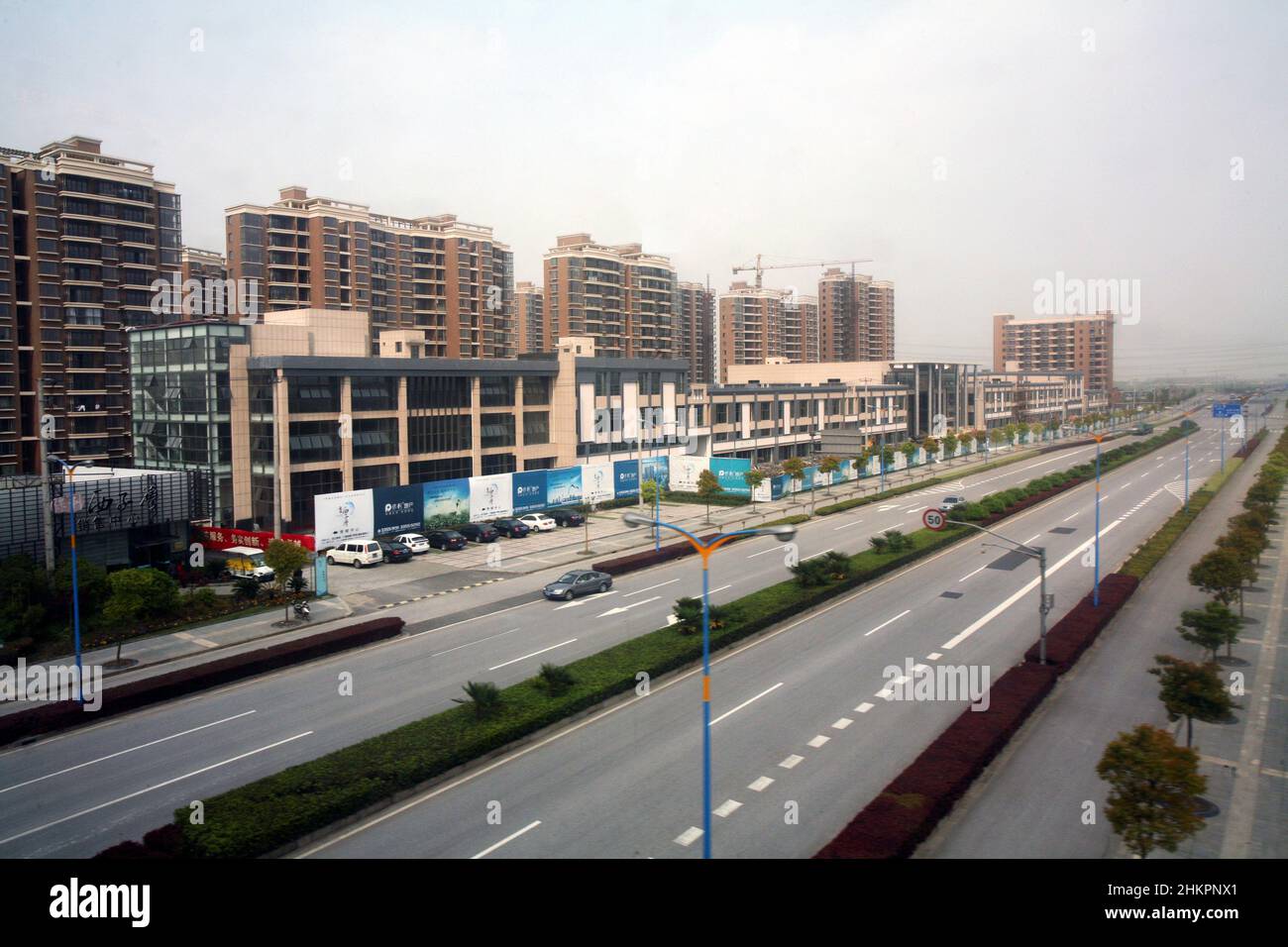 On the outskirts of Songjiang, in the New City, Thames Town, one of the ...