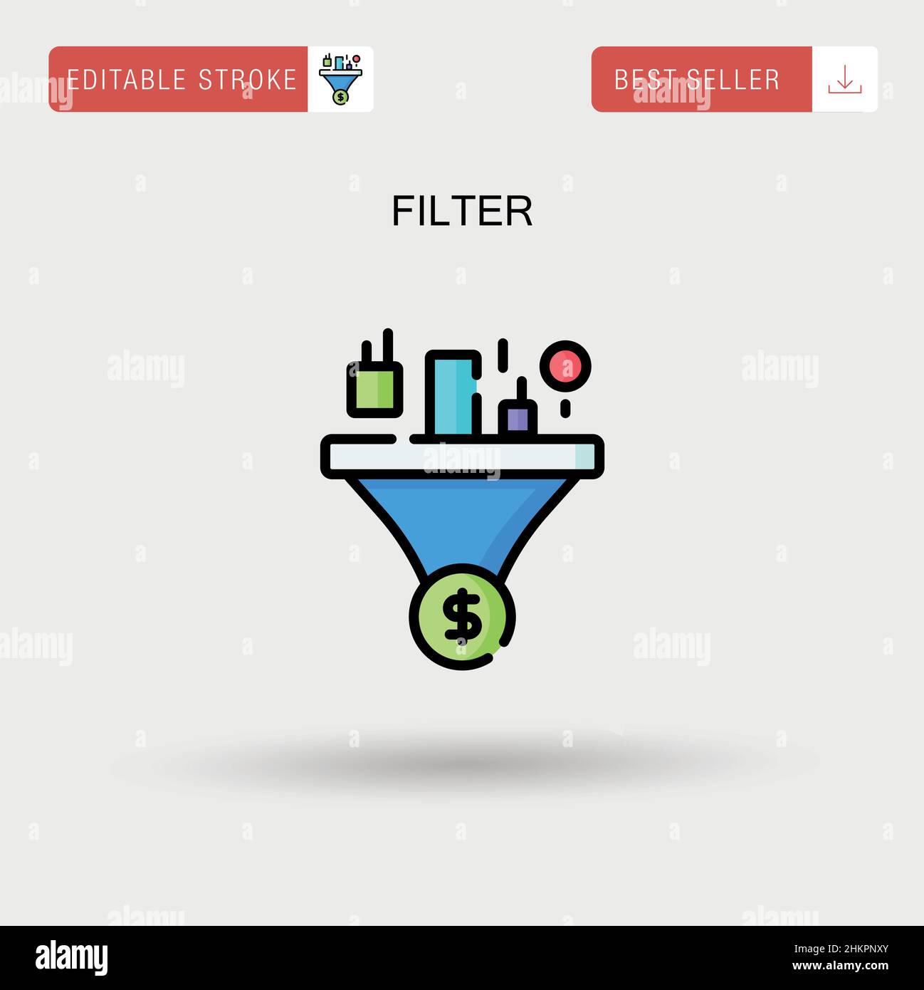 Filter Simple vector icon Stock Vector Image & Art - Alamy