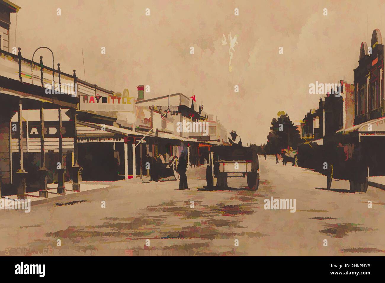 Art inspired by Fergusson Street, Feilding, New Zealand, Muir & Moodie ...