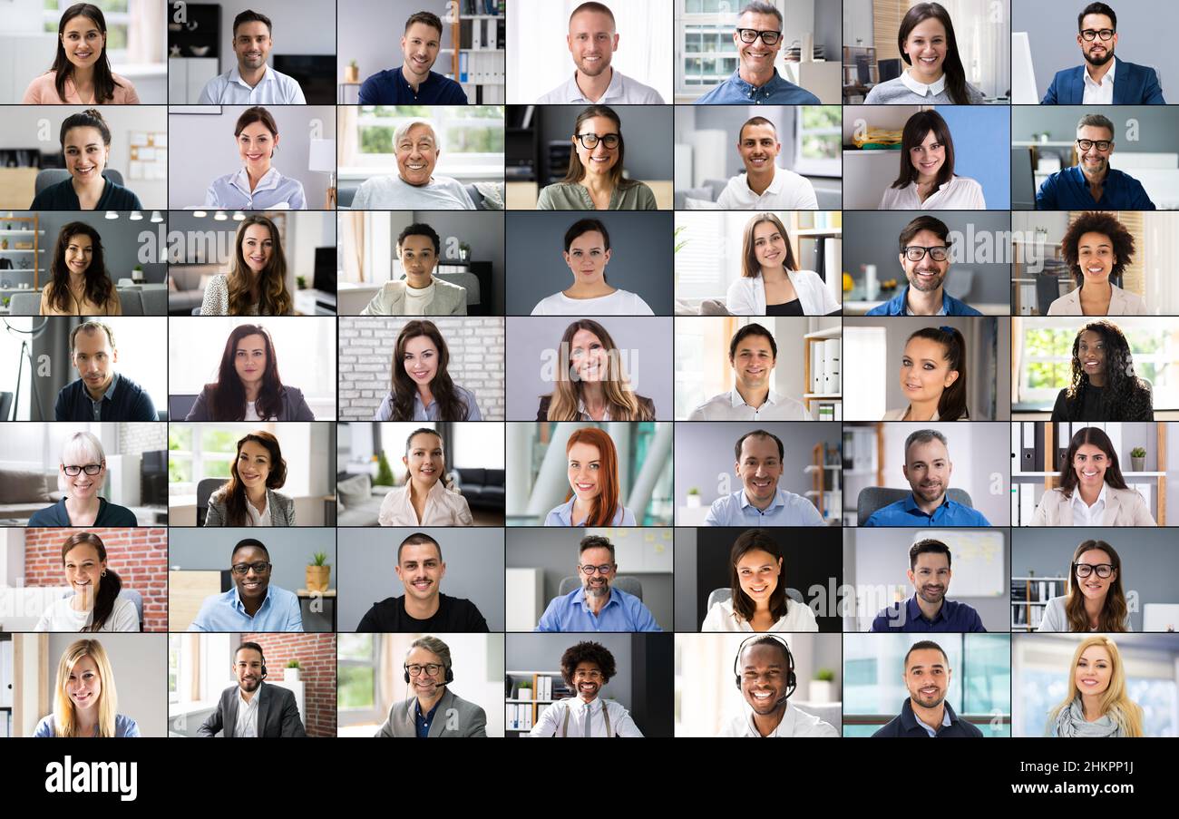 Person Talking In Group Video Conference Meeting Stock Photo - Alamy