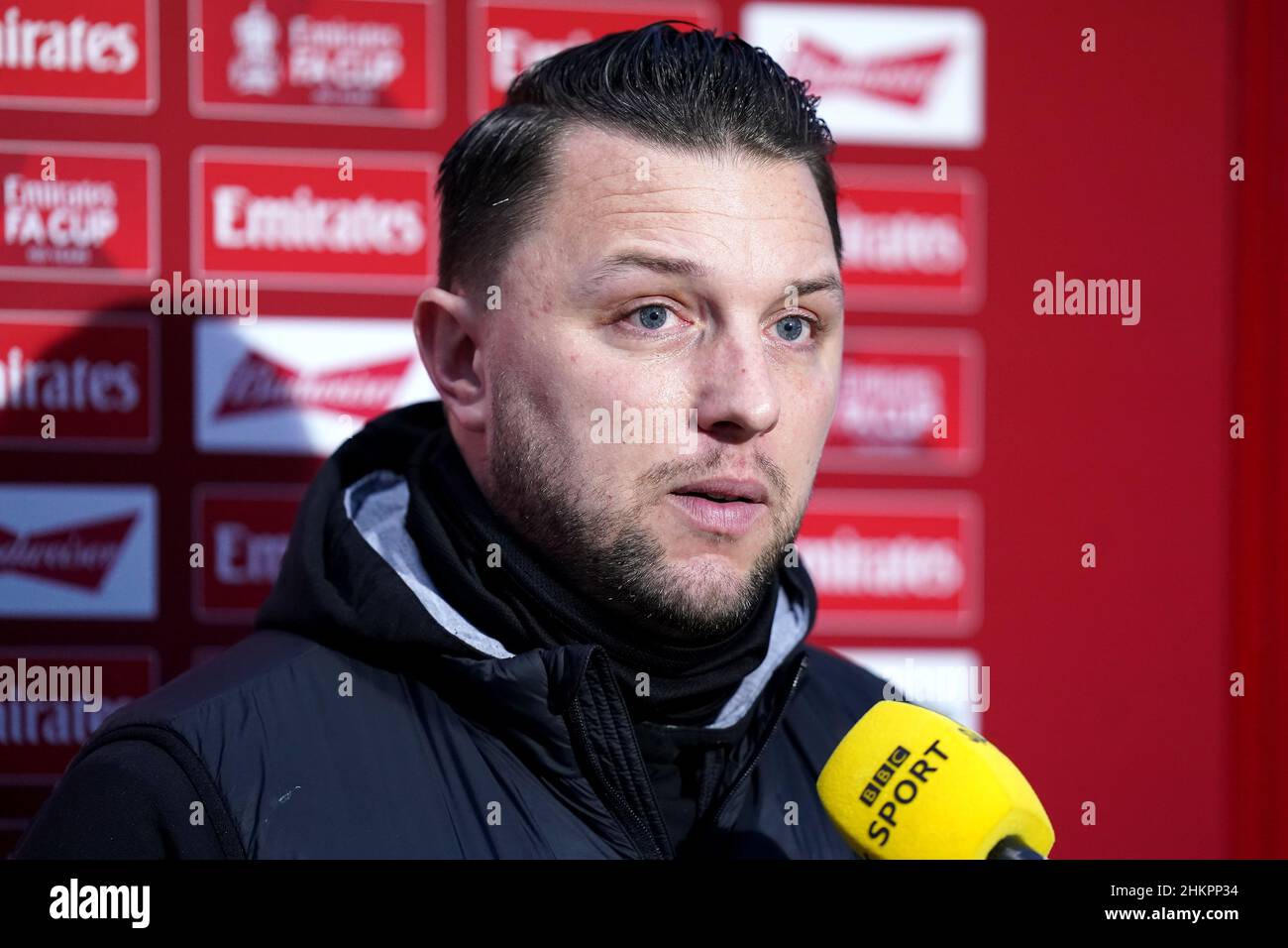 Cambridge United manager Mark Bonner before the Emirates FA Cup fourth ...