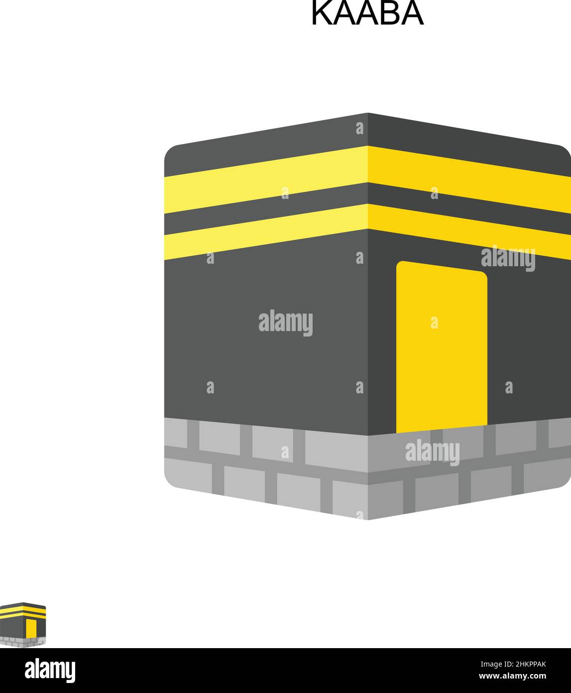 Kaaba Simple vector icon. Illustration symbol design template for web ...