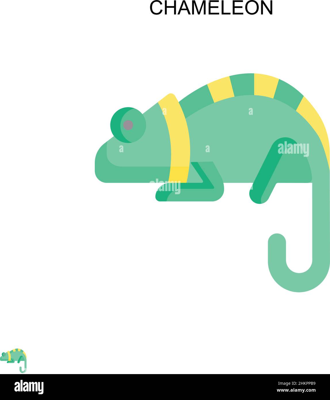 Chameleon Simple vector icon. Illustration symbol design template for ...