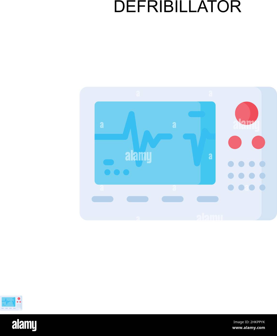 Defribillator Simple vector icon. Illustration symbol design template ...