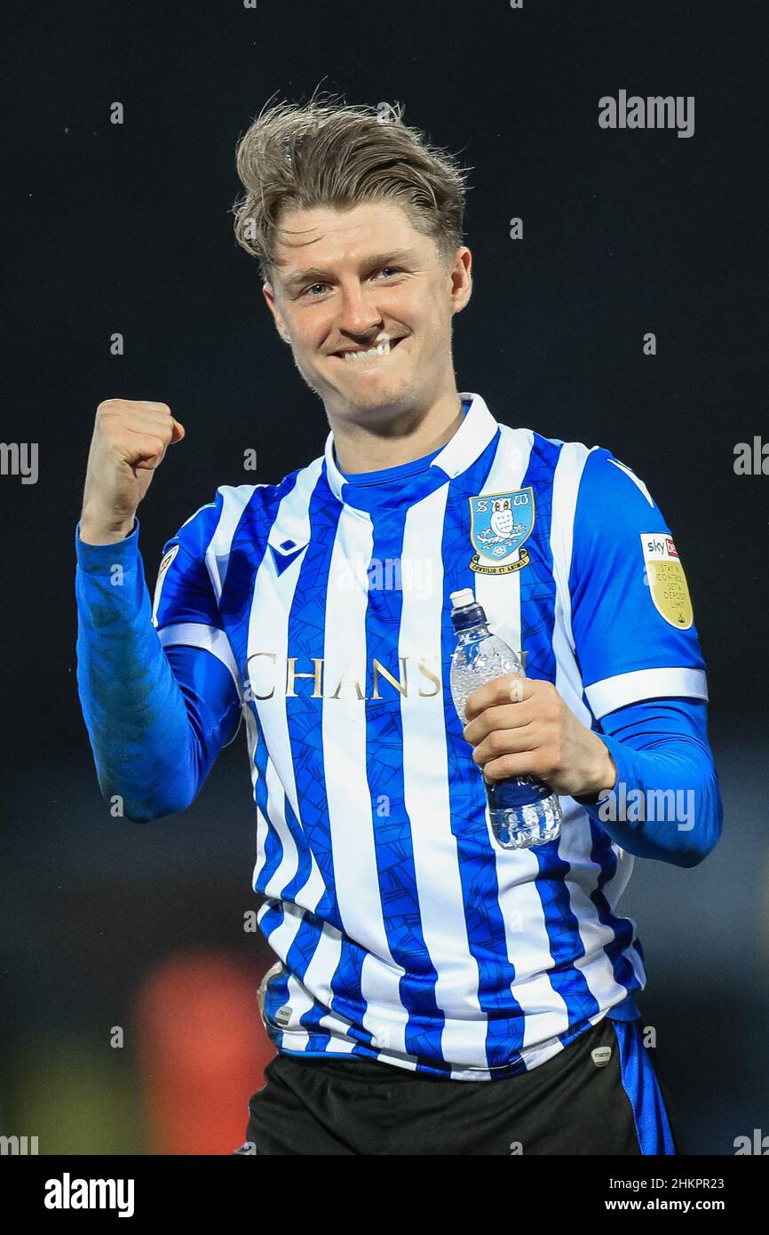 George Byers #14 of Sheffield Wednesday celebrates the win with the ...
