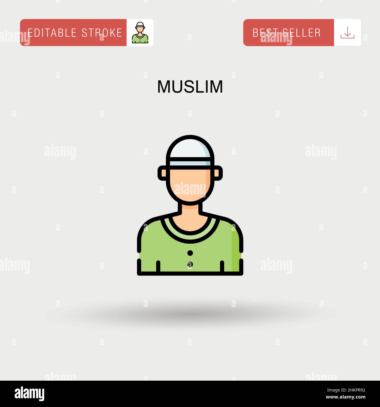 Muslim Simple vector icon Stock Vector Image & Art - Alamy