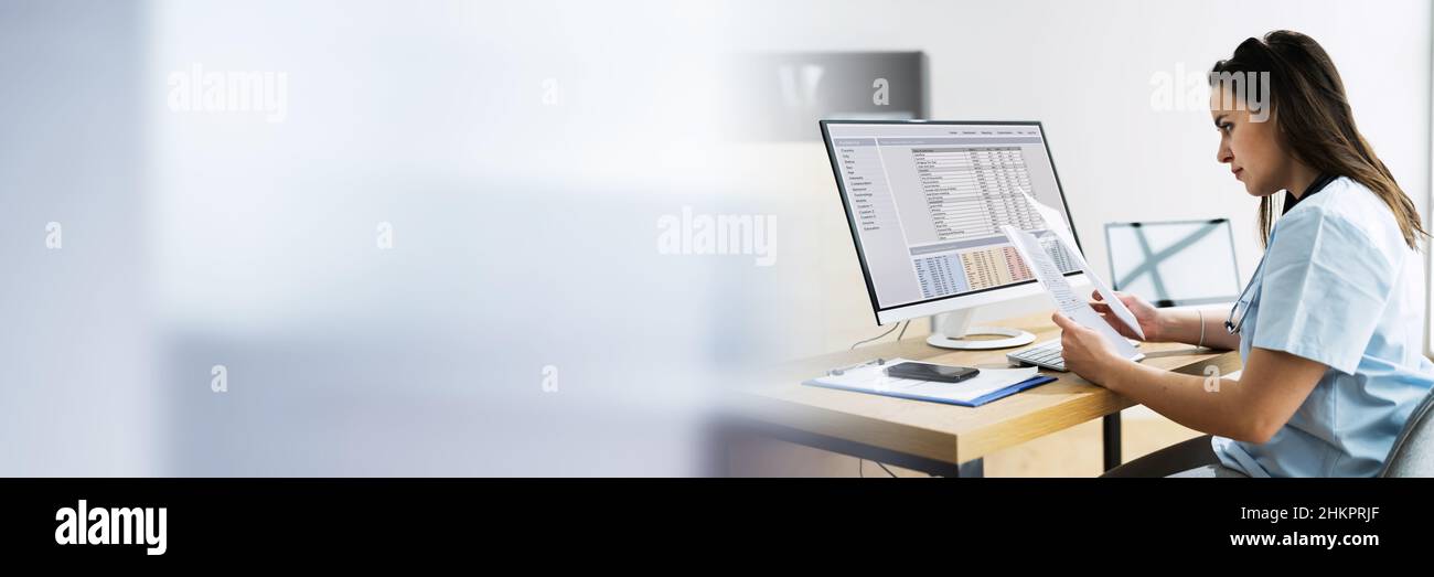 Medical Coding Bill And Billing Codes Spreadsheets Stock Photo - Alamy