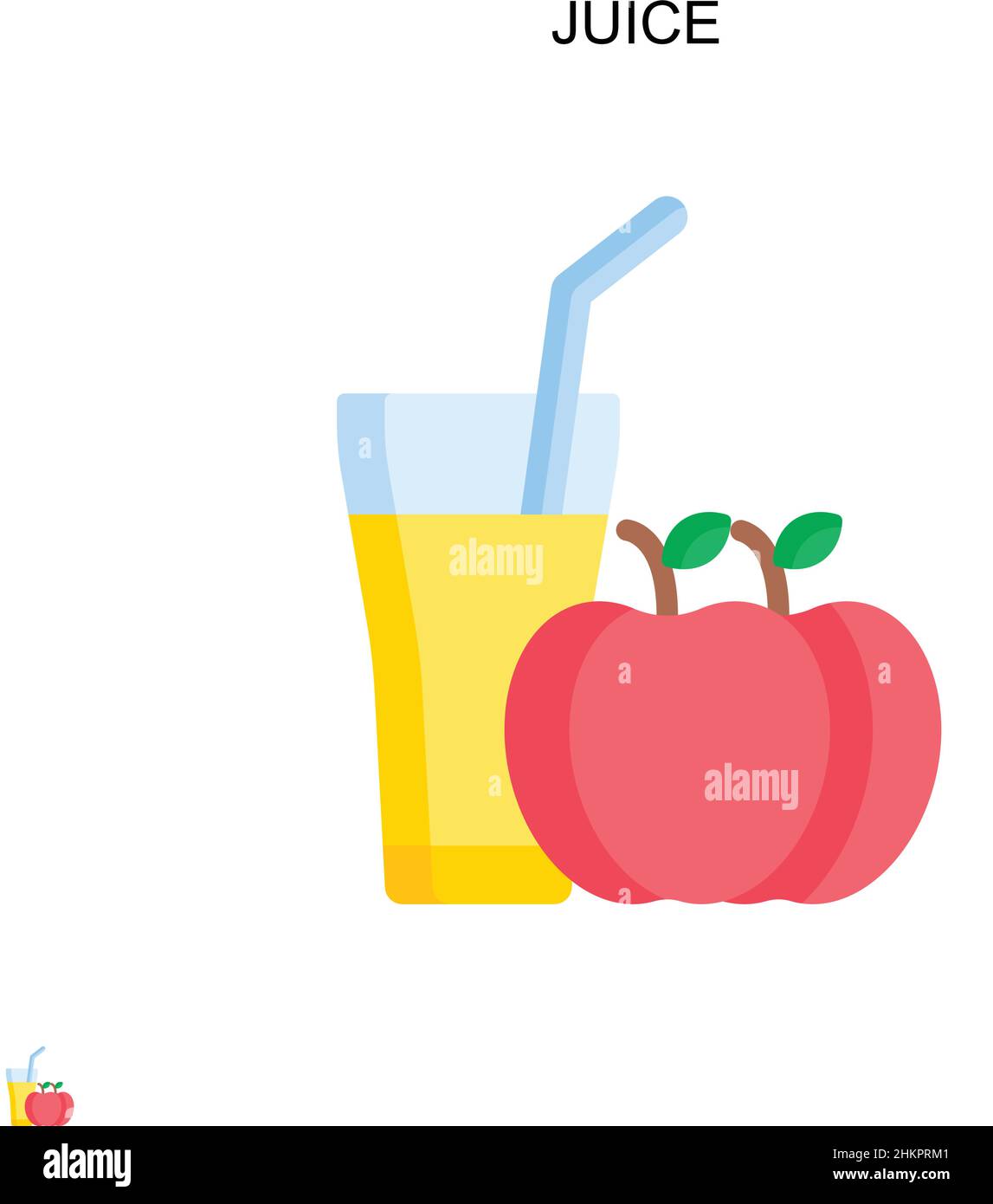 Juice Simple vector icon. Illustration symbol design template for web ...