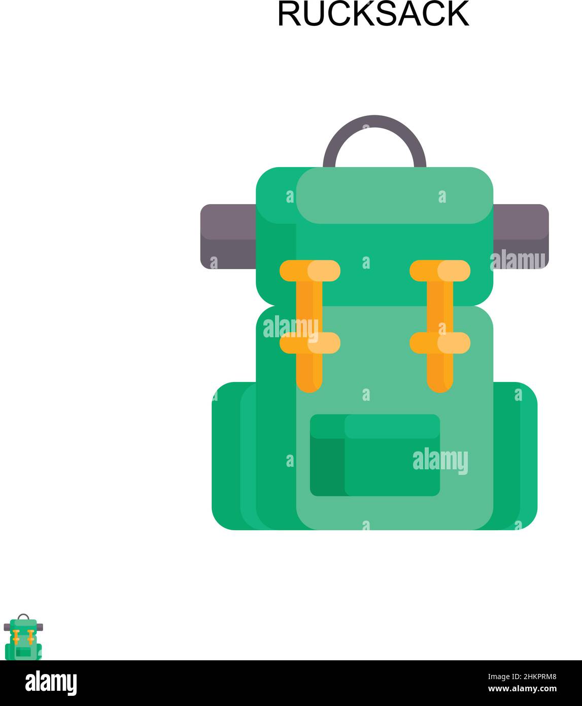 Rucksack Simple vector icon. Illustration symbol design template for ...