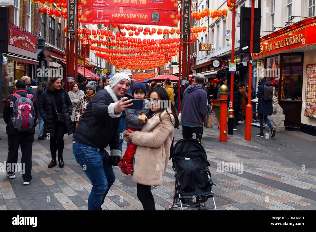 London, UK. 5th Feb, 2022. Chinese New Year 2022. Chiinatown busy ...