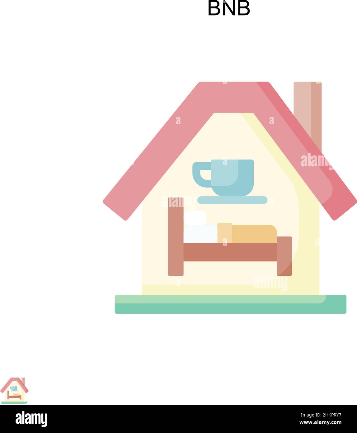 Bnb Simple vector icon. Illustration symbol design template for web ...
