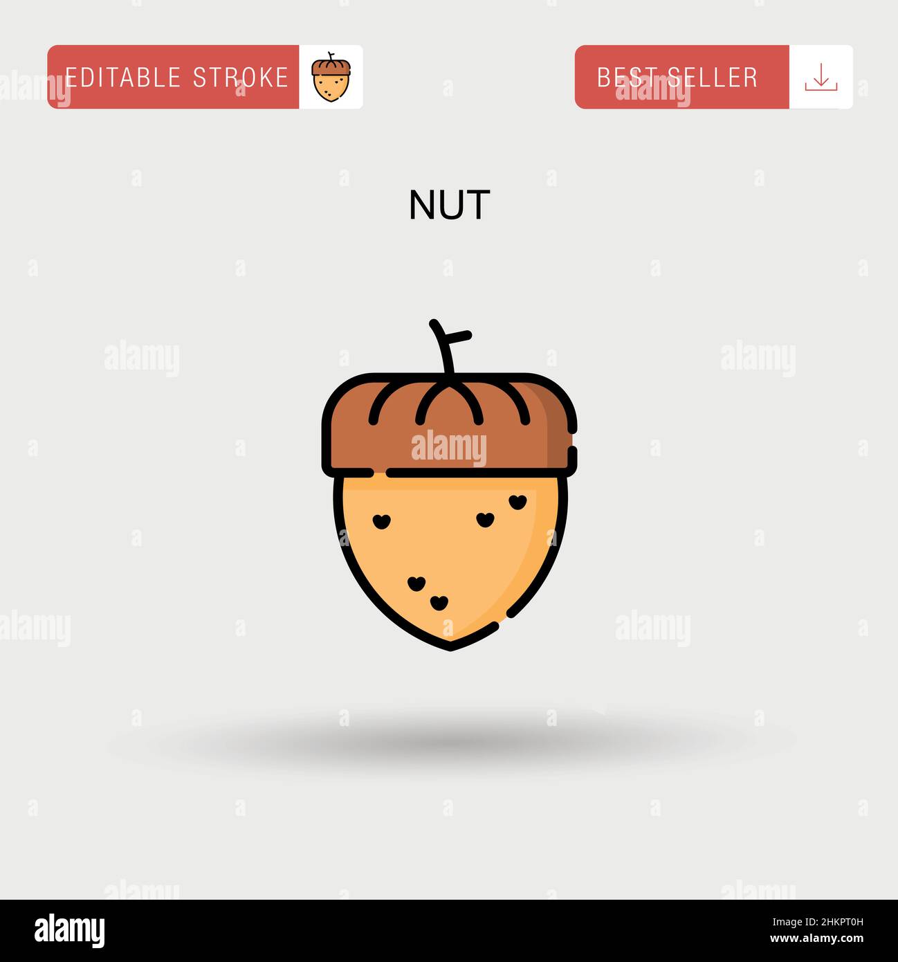 Nut Simple vector icon Stock Vector Image & Art - Alamy