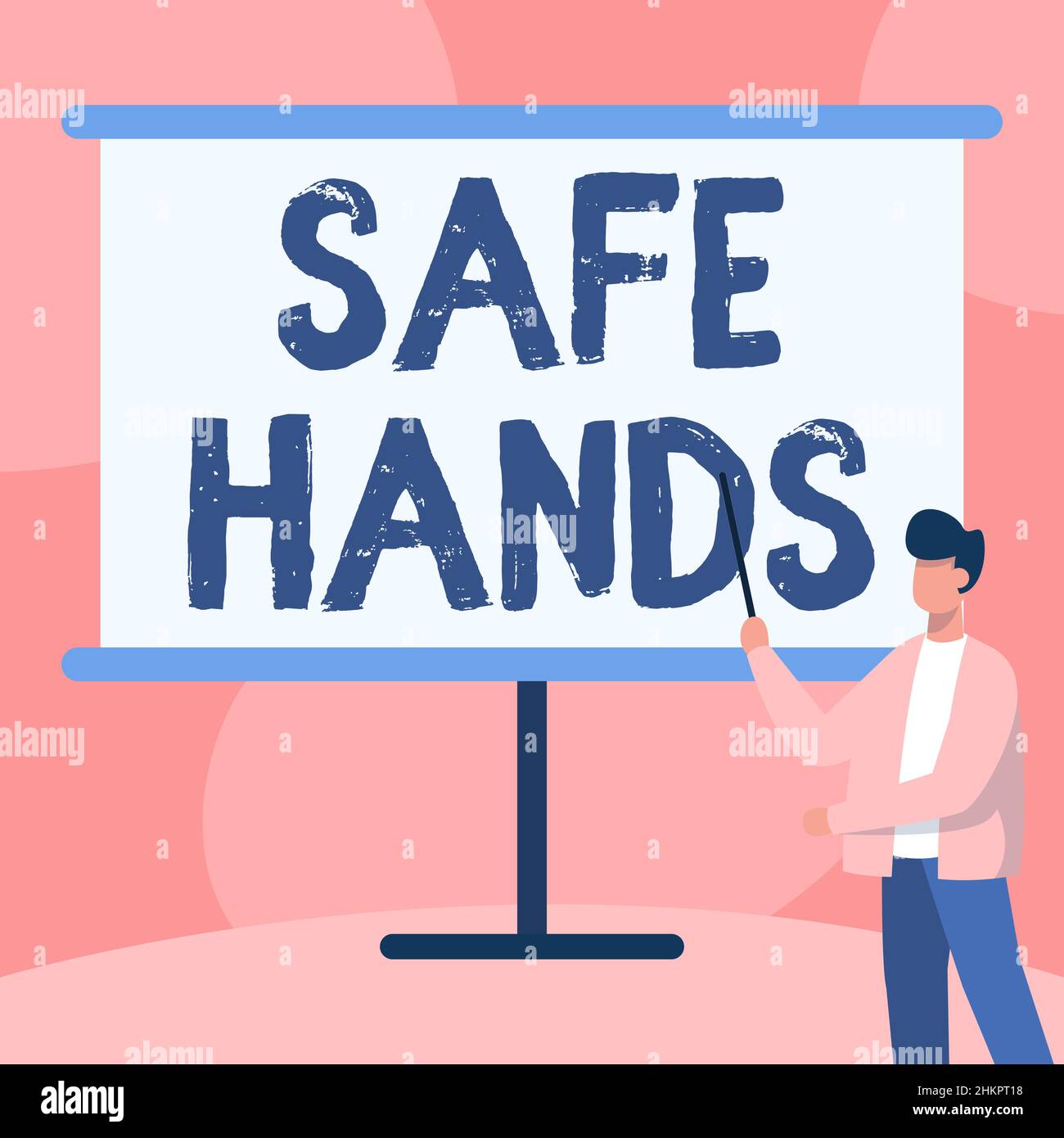 Sign displaying Safe Hands. Business idea Ensuring the sterility and ...