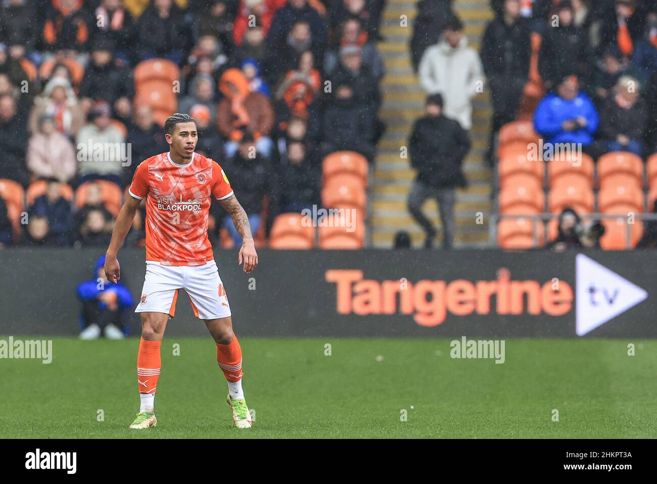 Jordan Lawrence-Gabriel #4 of Blackpool during the game Stock Photo - Alamy