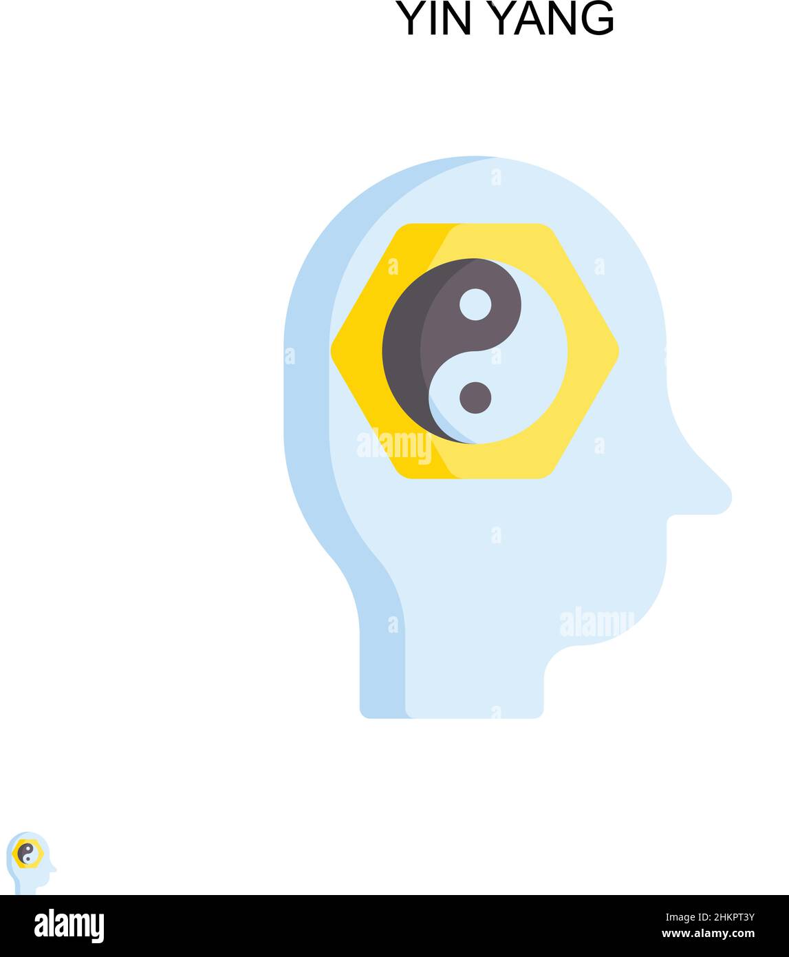 Yin yang Simple vector icon. Illustration symbol design template for ...