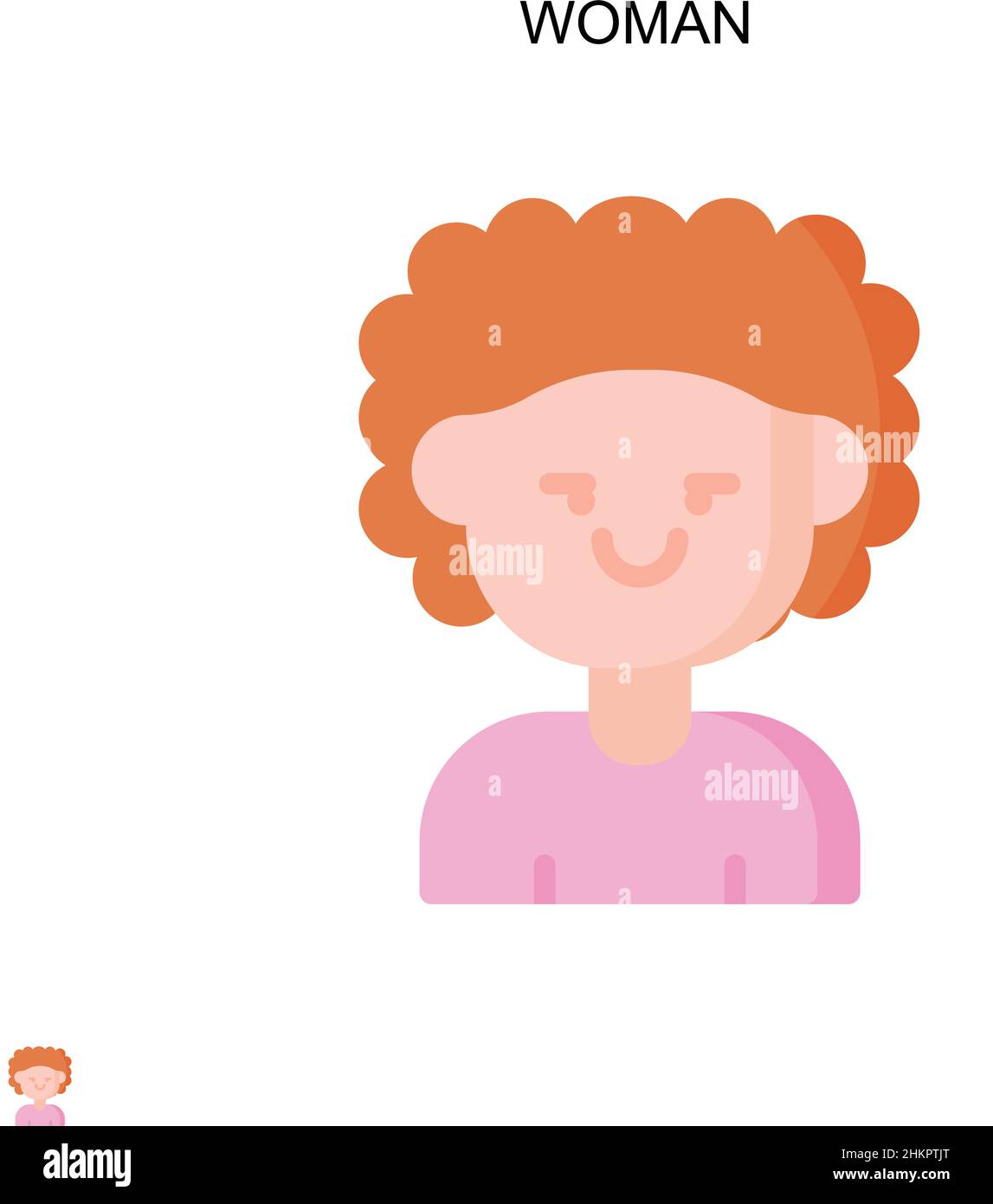 Woman Simple vector icon. Illustration symbol design template for web ...