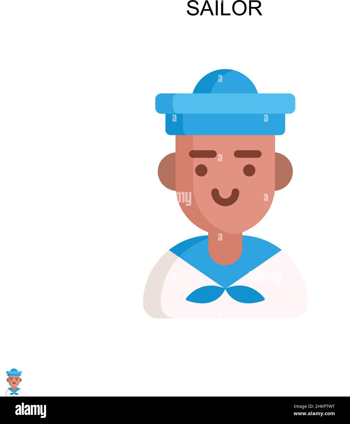 Sailor Simple Vector Icon Illustration Symbol Design Template For Web