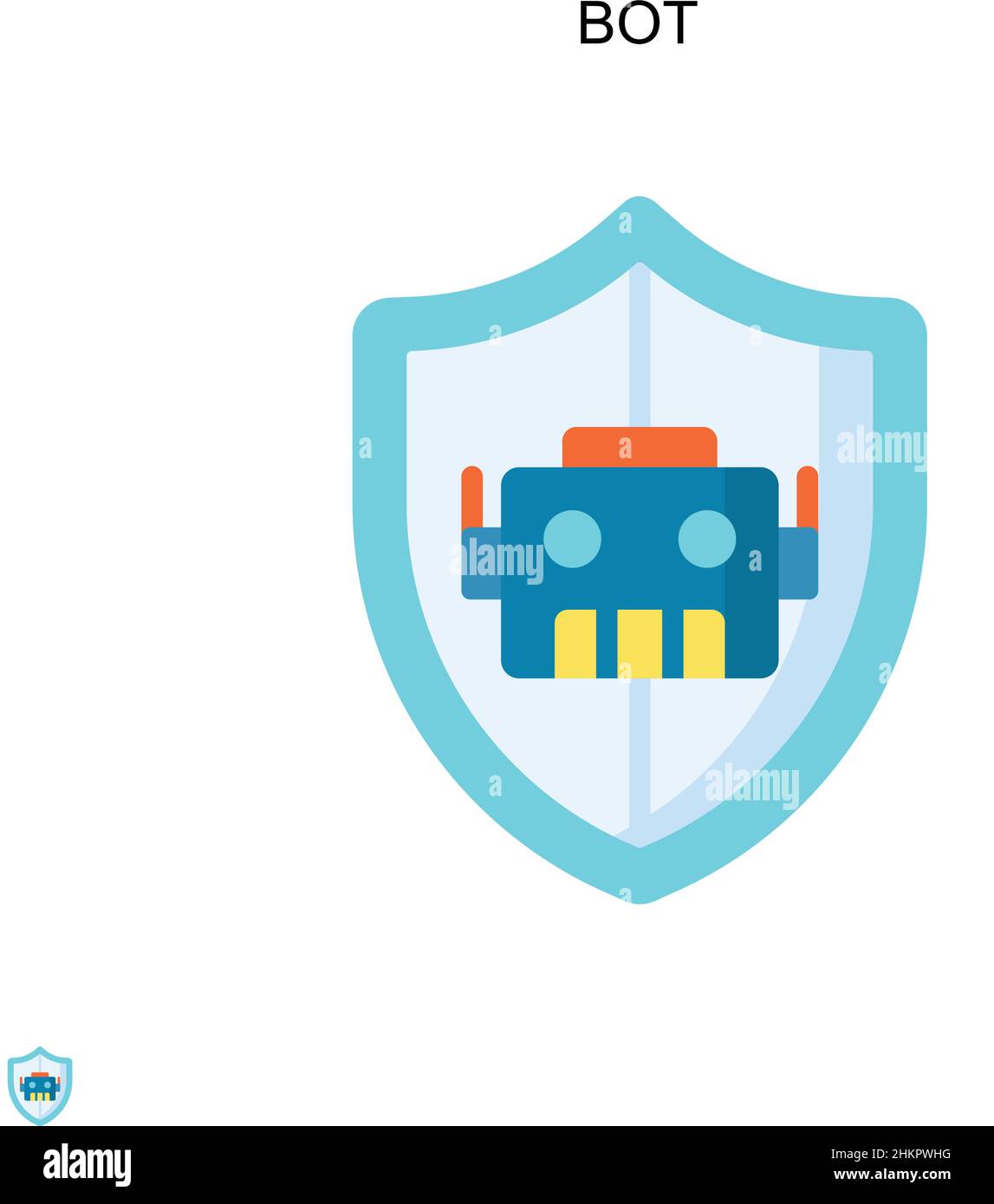 Bot Simple vector icon. Illustration symbol design template for web mobile UI element Stock ...