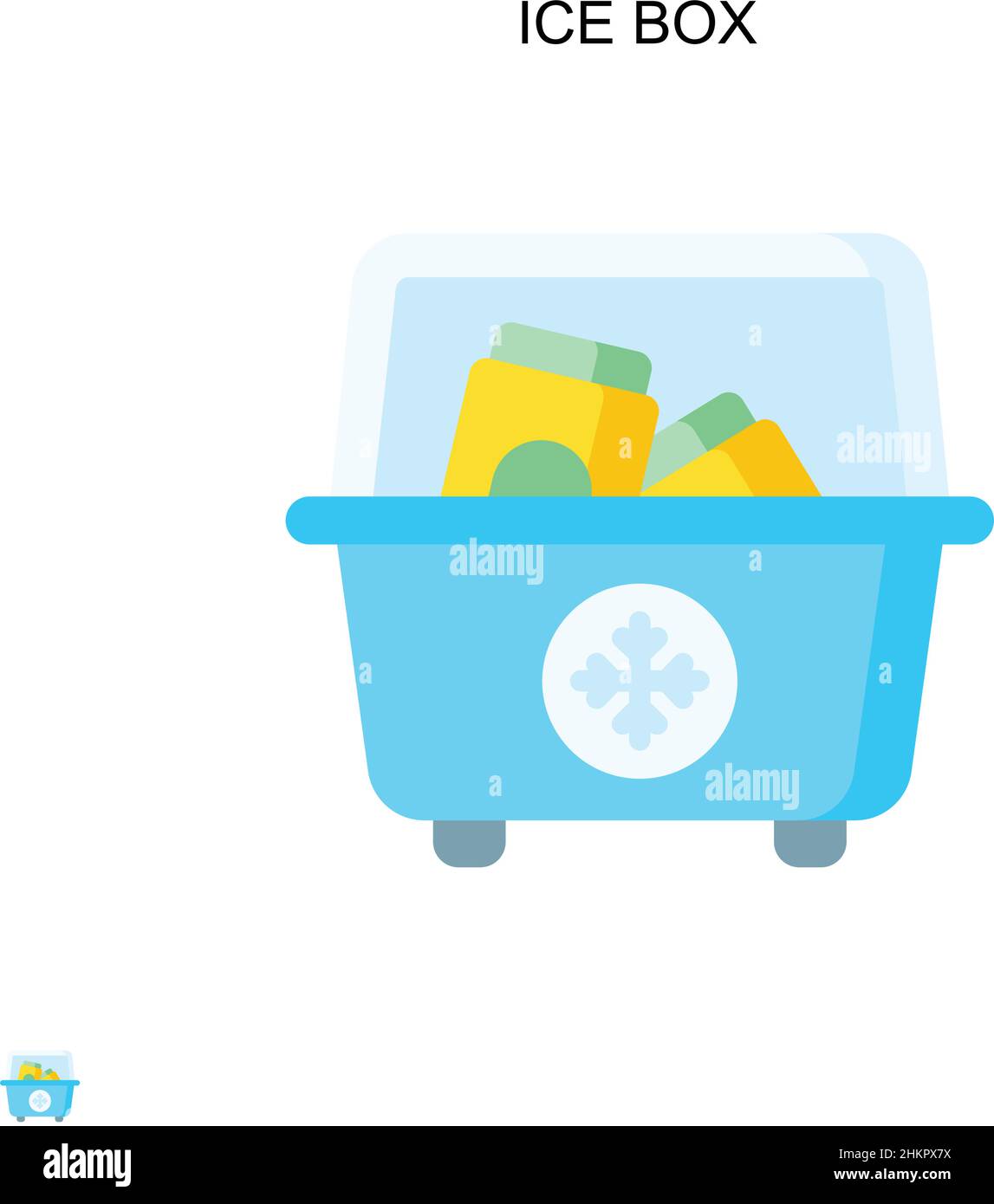 Ice box Simple vector icon. Illustration symbol design template for web ...