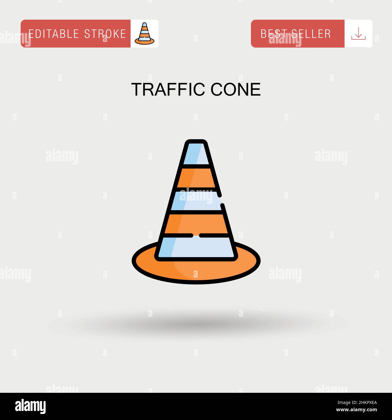 Traffic cone Simple vector icon Stock Vector Image & Art - Alamy
