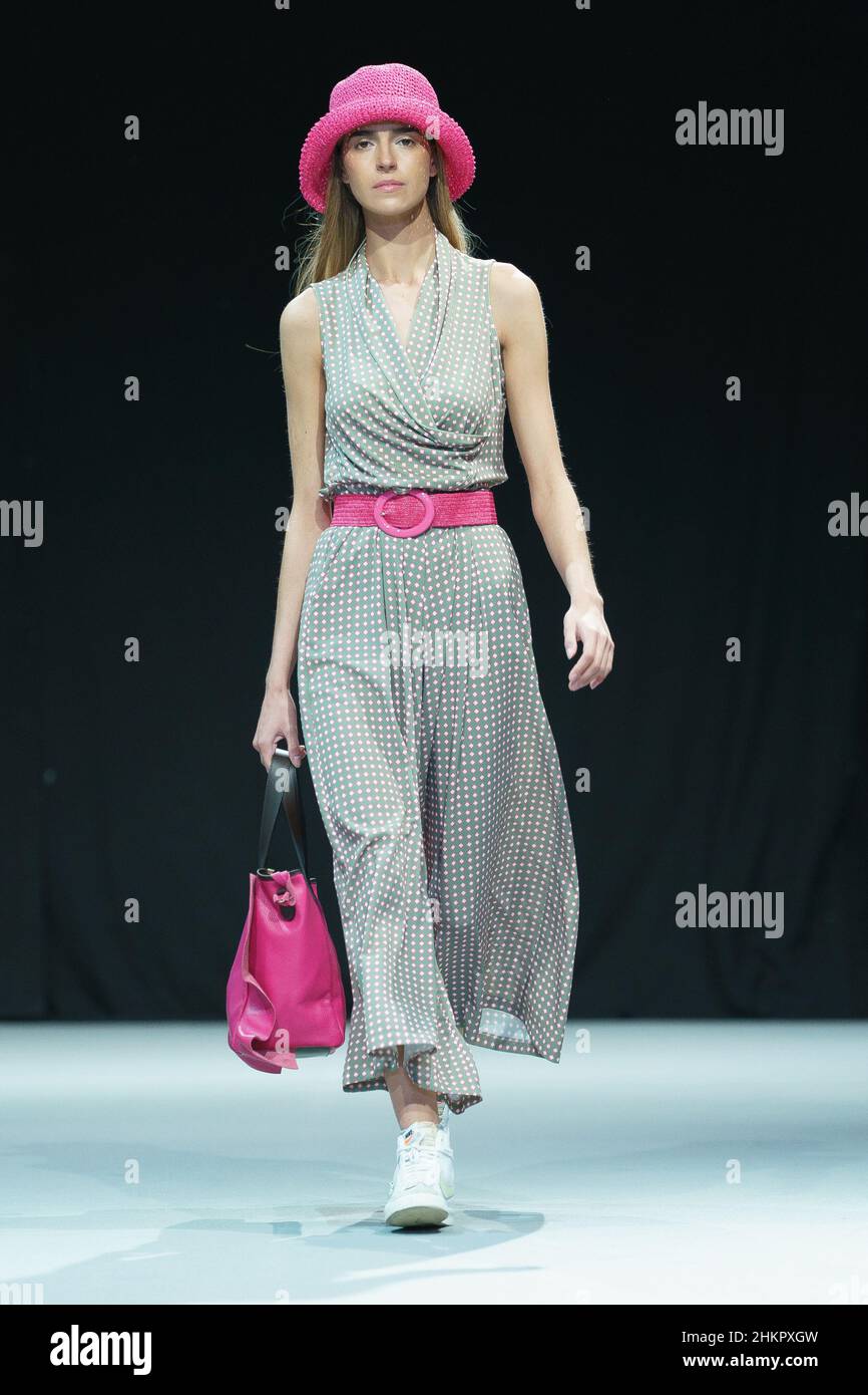 Madrid, Spain. 05th Feb, 2022. A model walks the runway designed by the ...