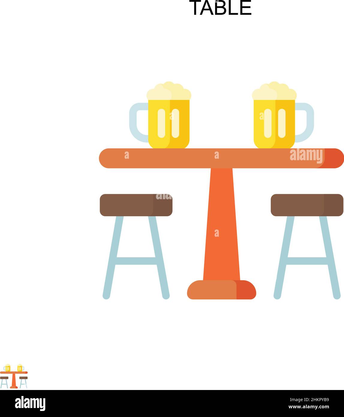 Table Simple vector icon. Illustration symbol design template for web ...