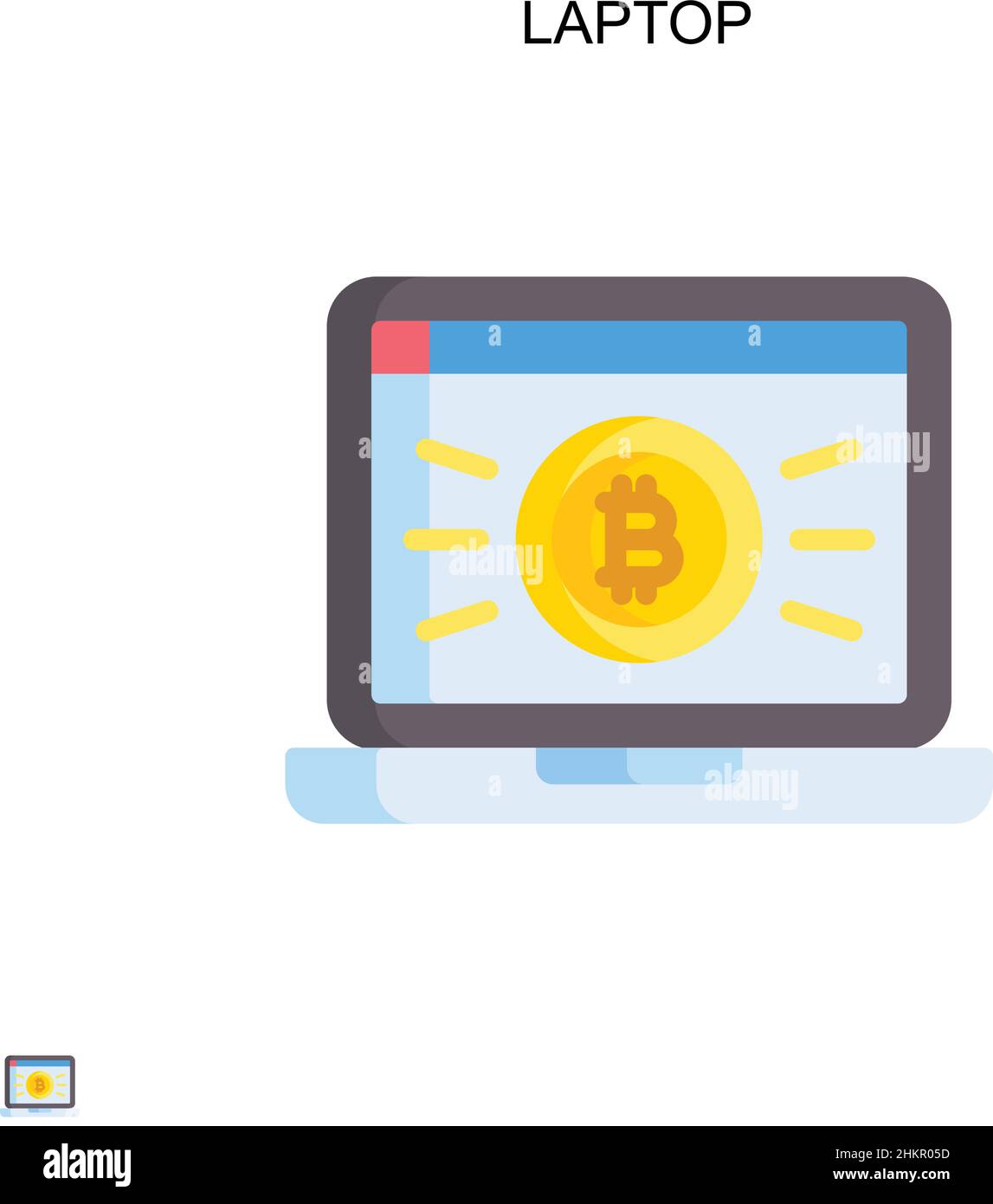 Laptop Simple vector icon. Illustration symbol design template for web ...