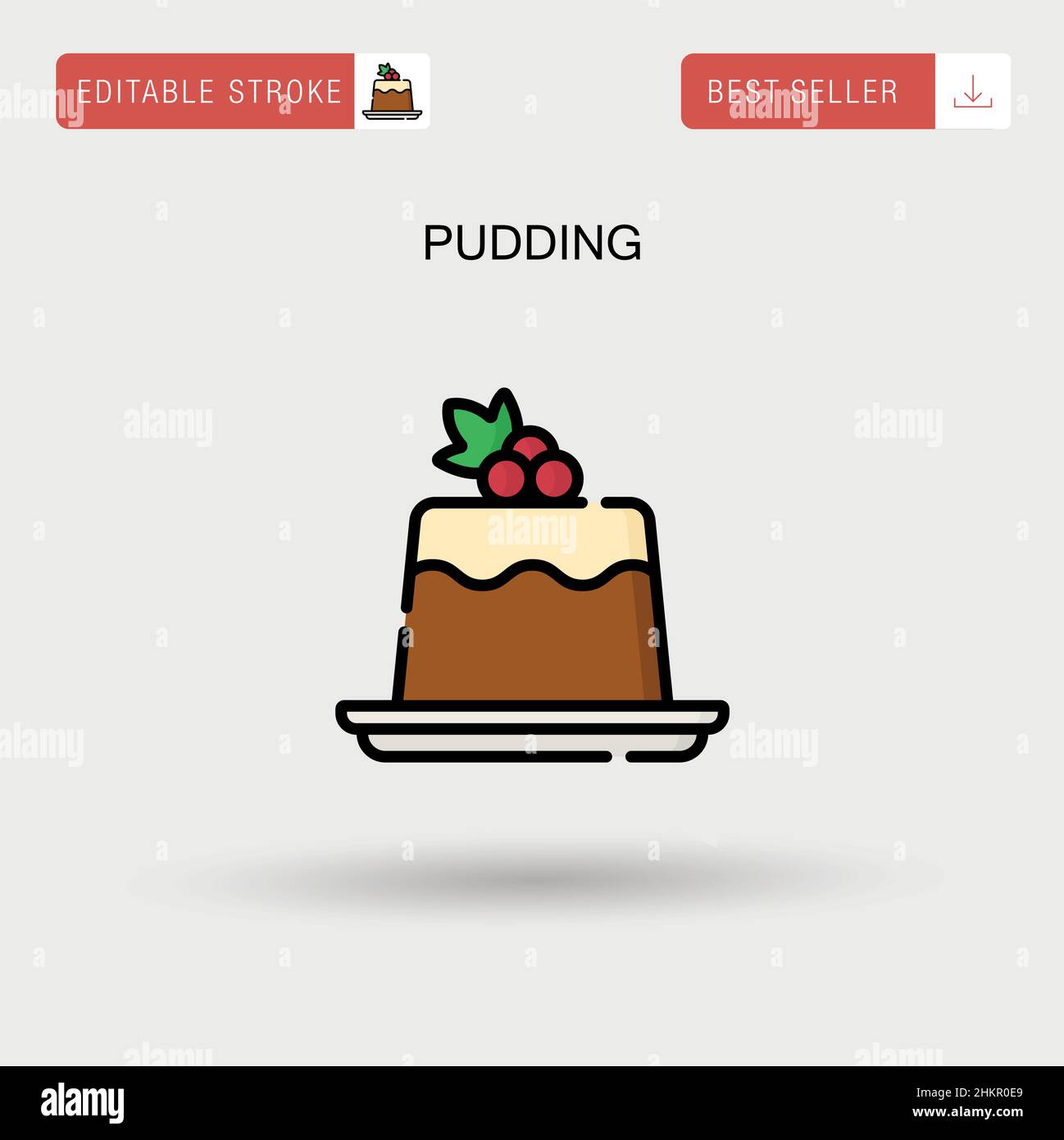 Pudding Simple vector icon Stock Vector Image & Art - Alamy
