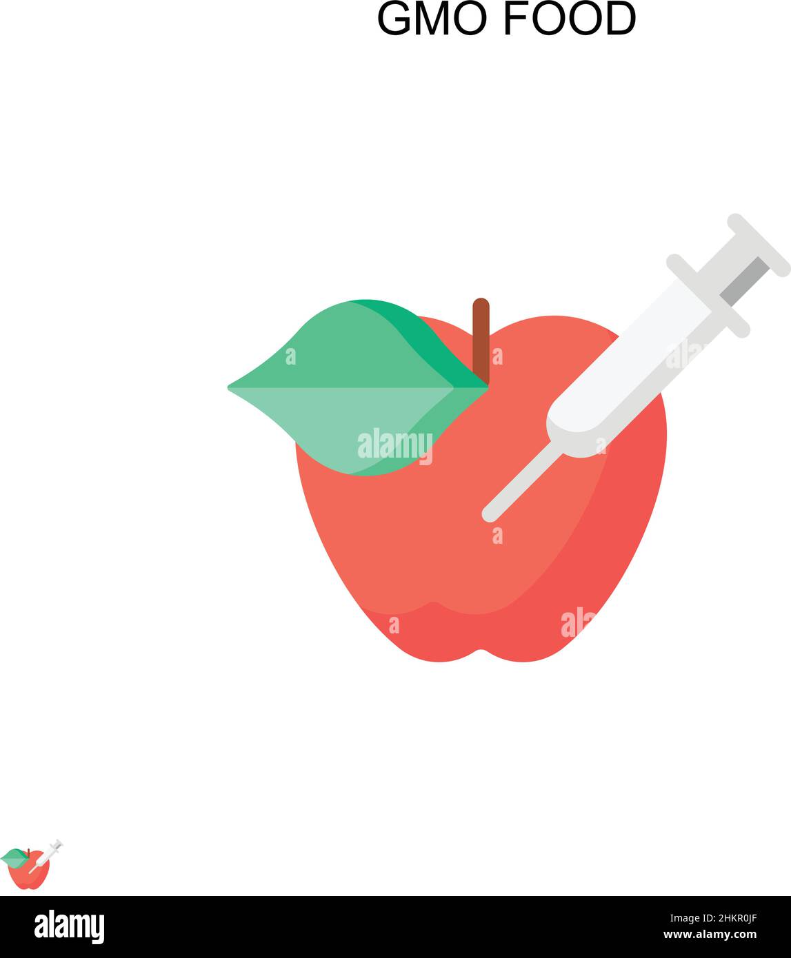 Gmo food Simple vector icon. Illustration symbol design template for ...