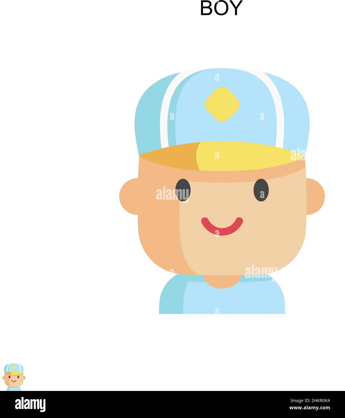 Boy Simple vector icon. Illustration symbol design template for web ...