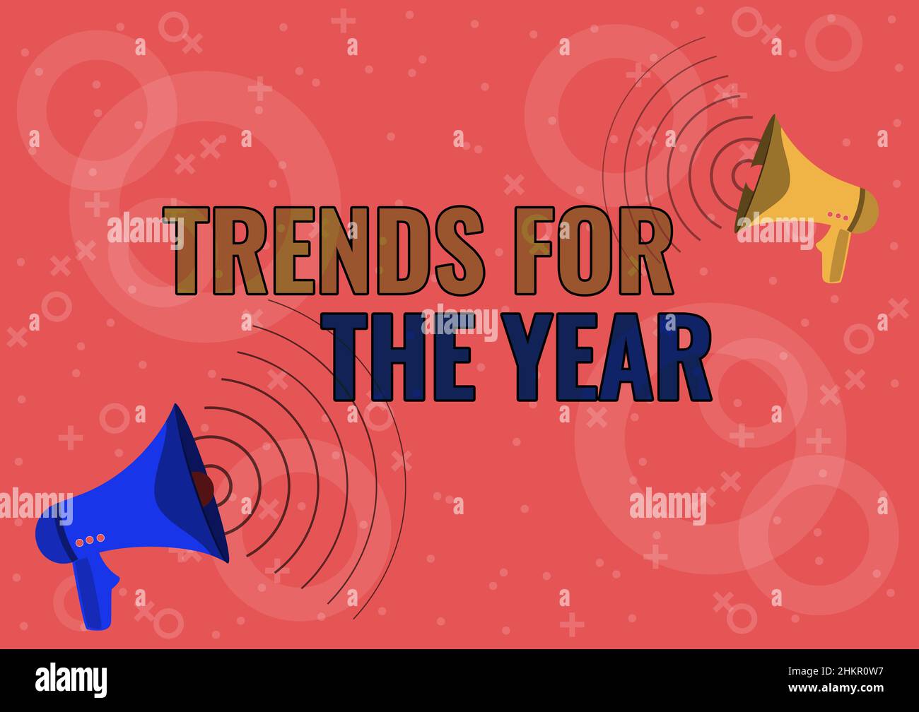 Handwriting text Trends For The Year. Business overview Modern trendy ...