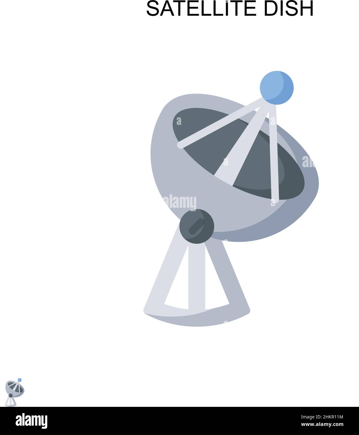 Satellite dish Simple vector icon. Illustration symbol design template ...