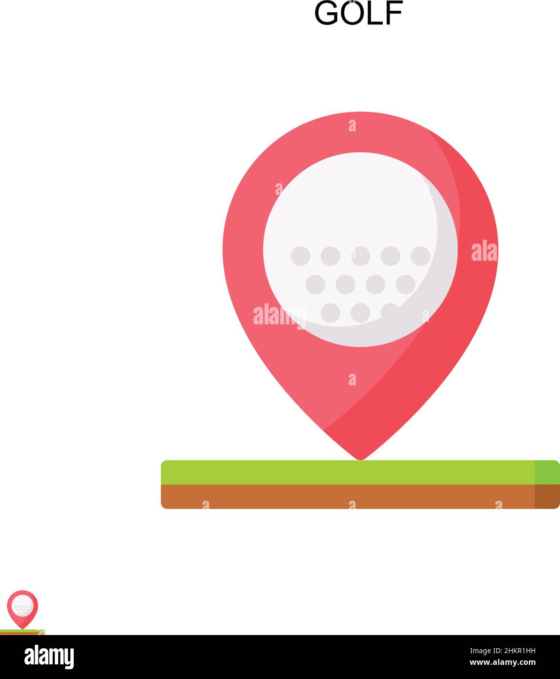 Golf Simple vector icon. Illustration symbol design template for web ...