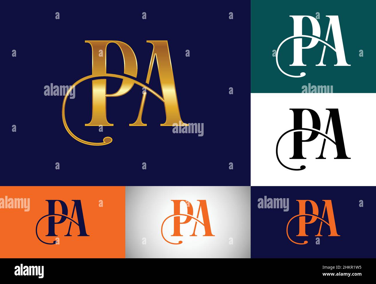Initial Monogram Letter P A Logo Design. Graphic Alphabet Symbol For ...