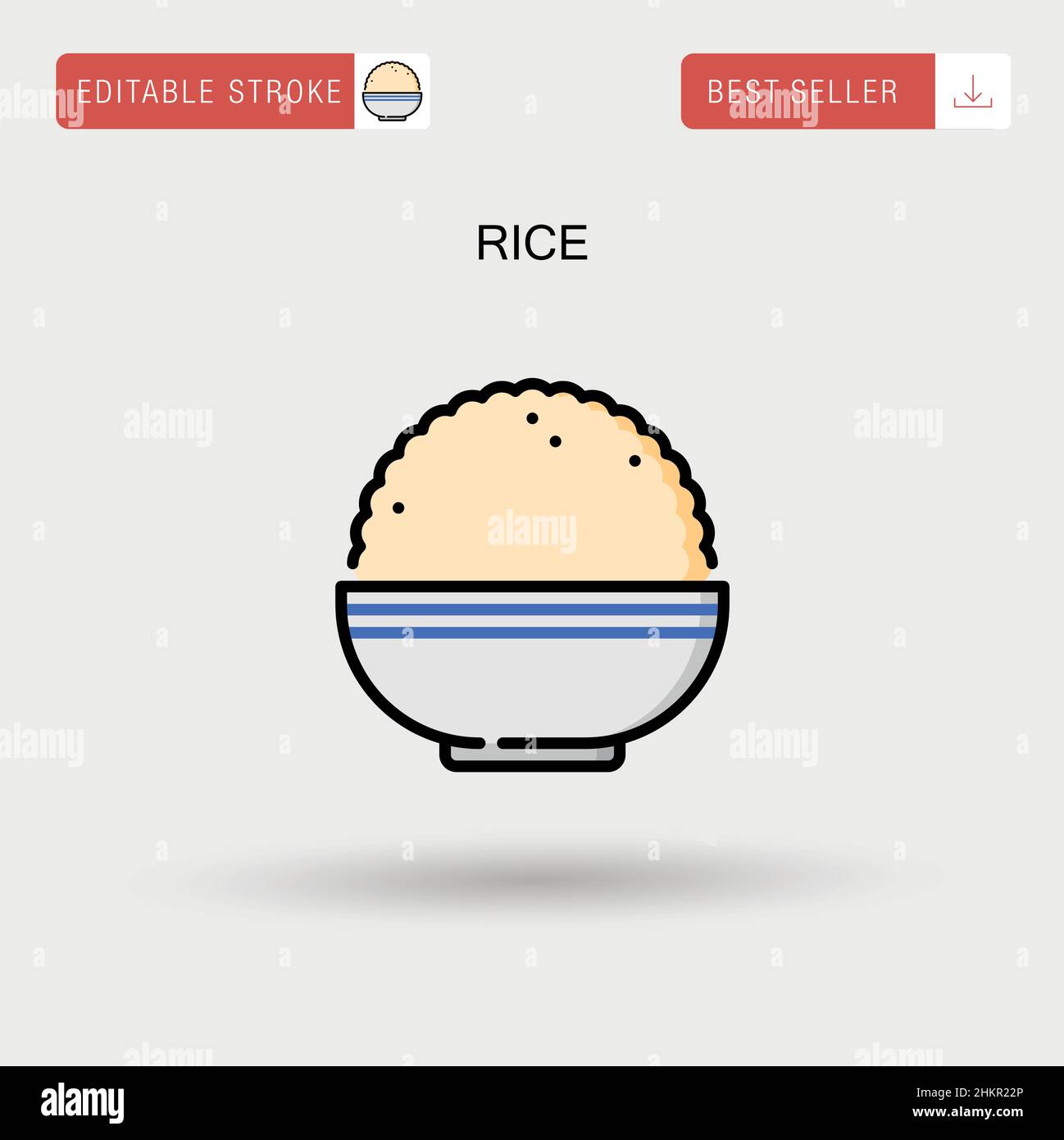 Rice Simple vector icon Stock Vector Image & Art - Alamy